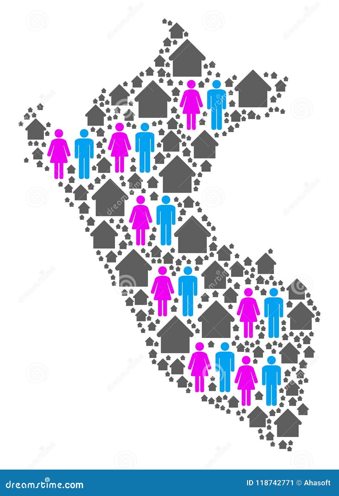 Demographics Peru Map stock vector. Illustration of abstract - 118742771