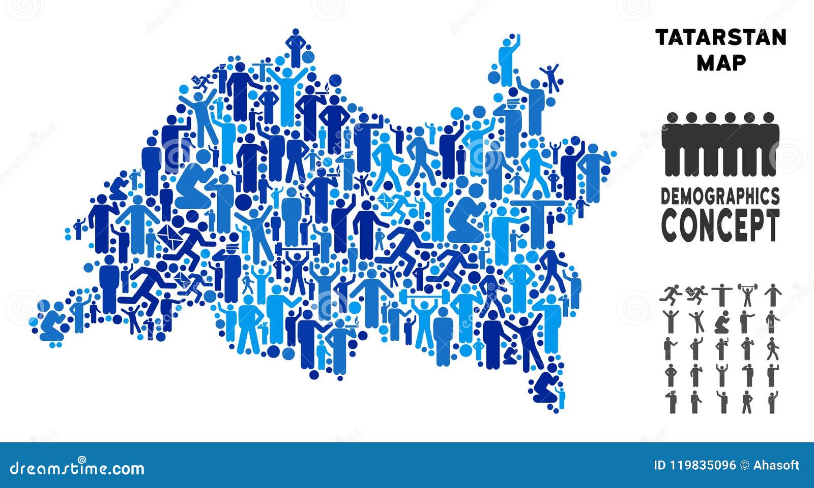 Dot Tatarstan Map Vector Illustration | CartoonDealer.com #119193908