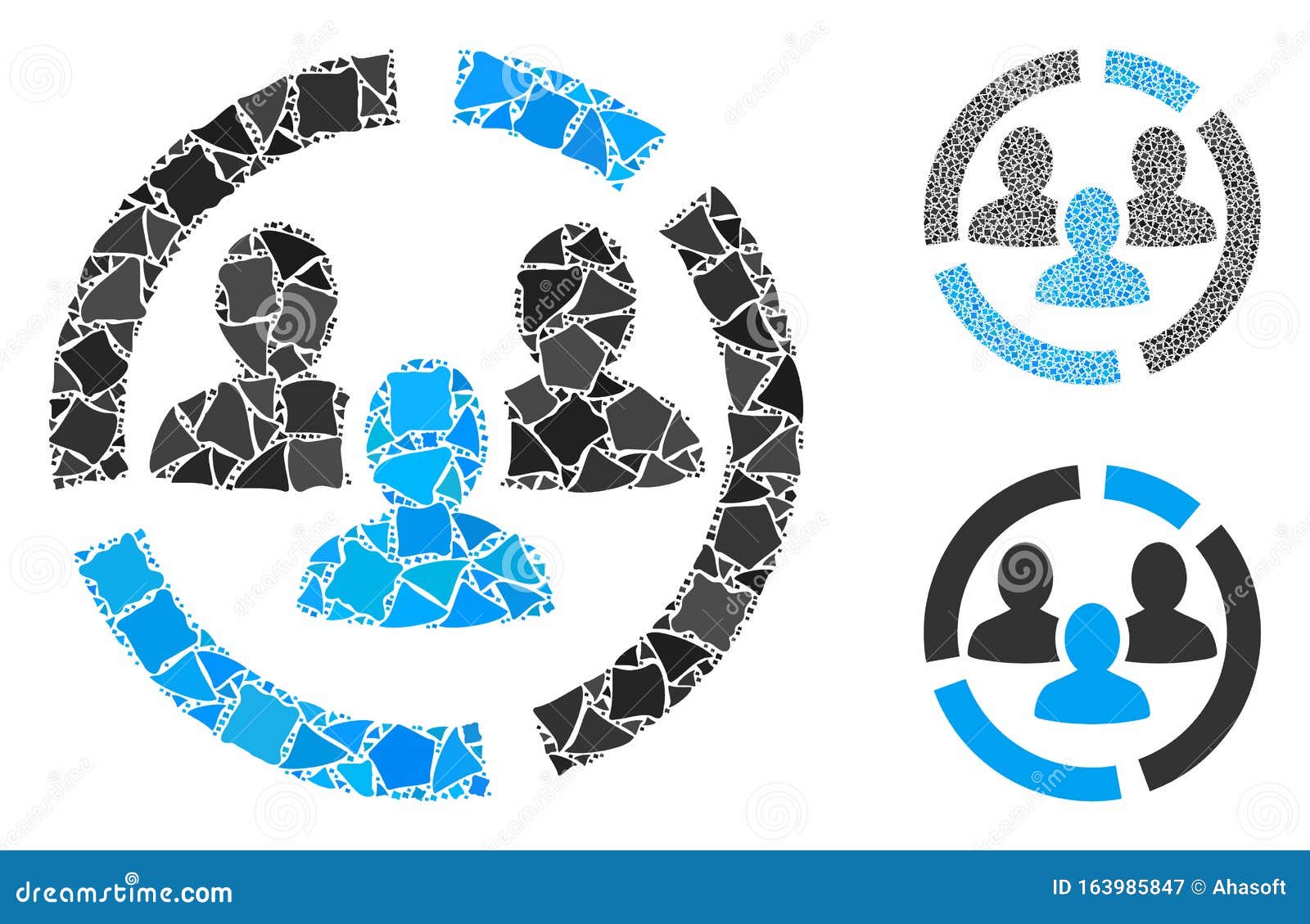 Demography Diagram Collage Of Dollars Cartoon Vector | CartoonDealer ...