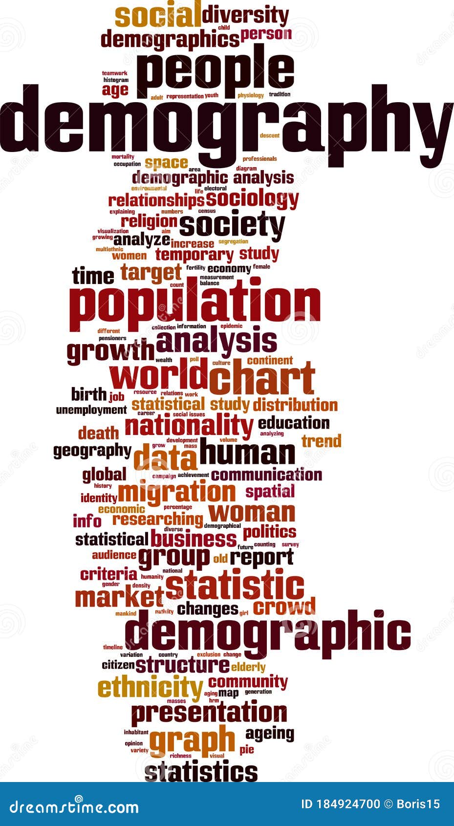Demography word cloud stock vector. Illustration of analyze - 184924700