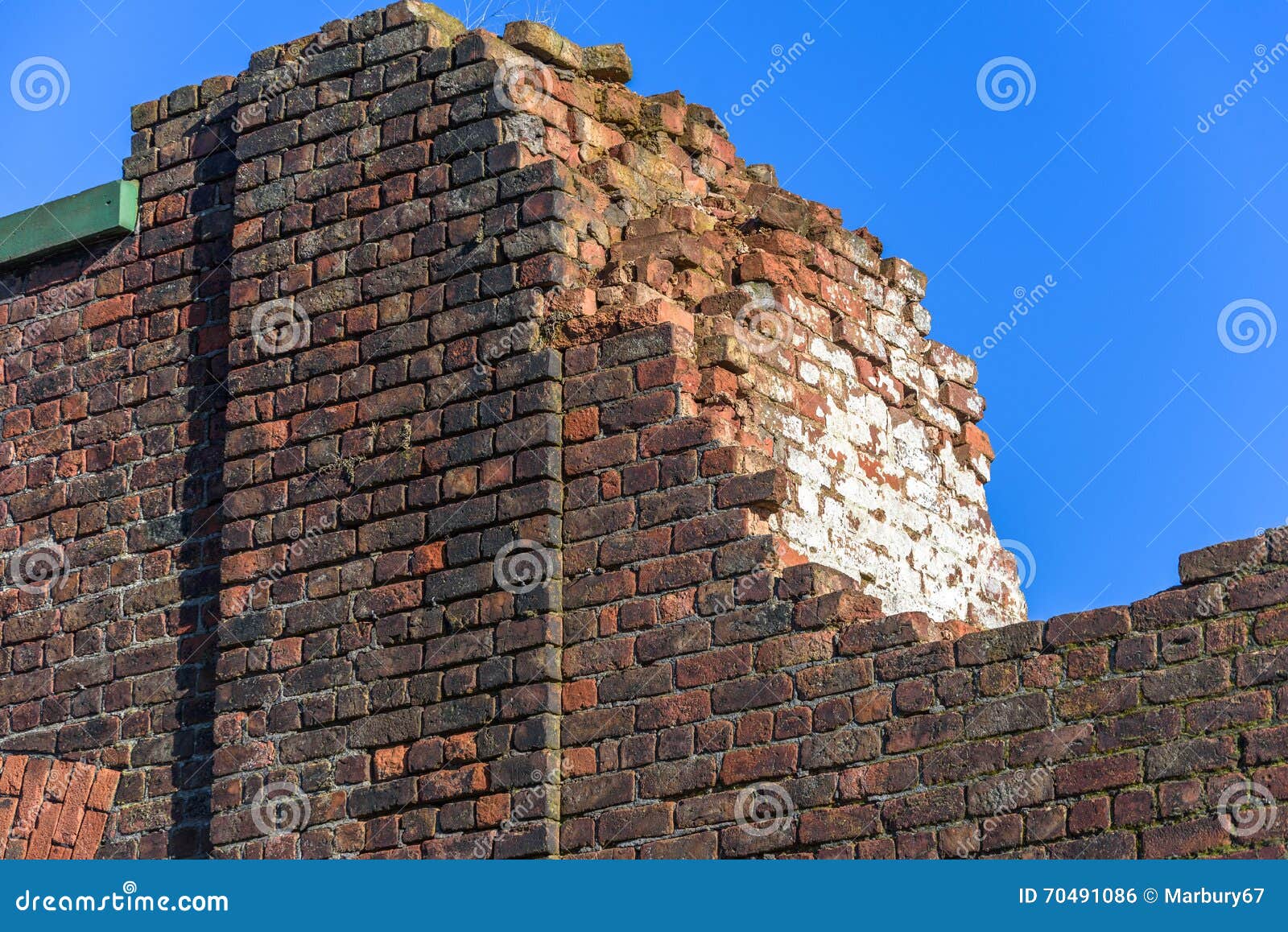 Demolished Brick Building stock photo. Image of aged - 70491086