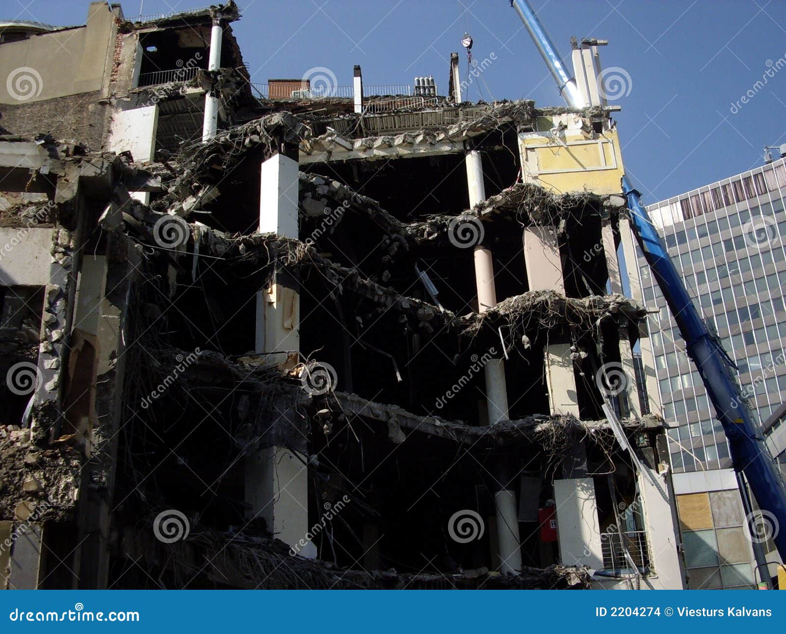 Demolished building stock photo. Image of explode, destroy - 2204274
