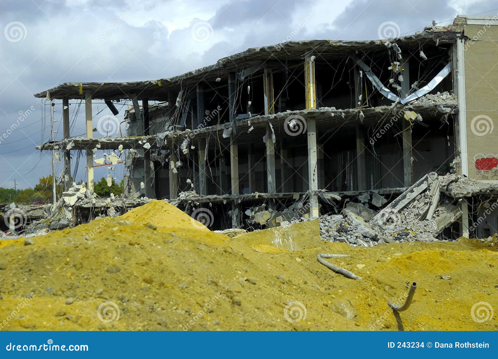 Demolished Building stock photo. Image of construction - 243234
