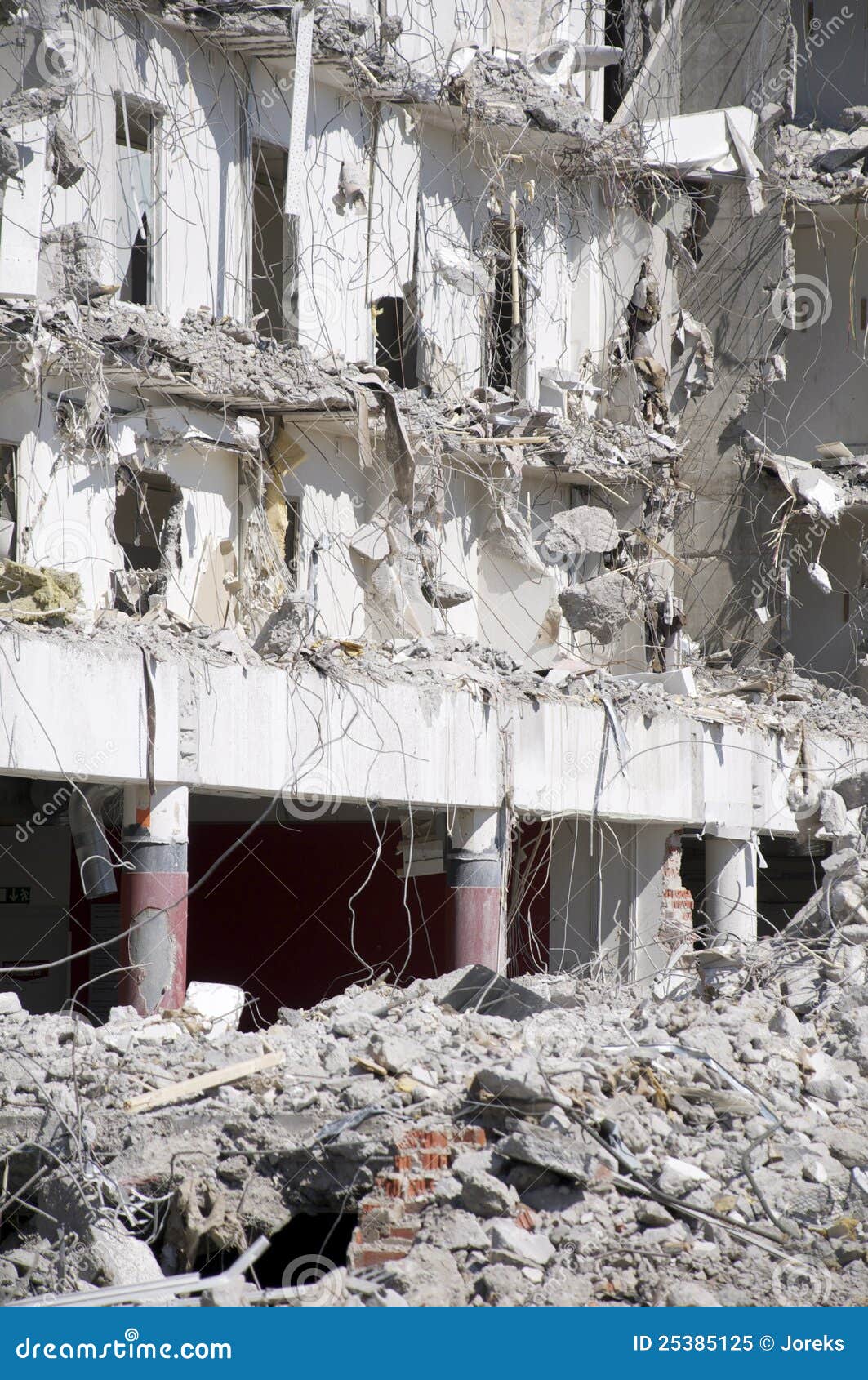 Demolished building stock image. Image of ruin, debris - 25385125