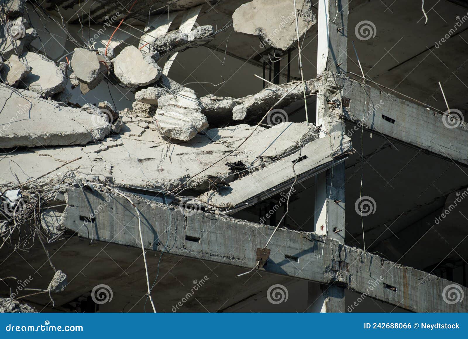 Demolished Concrete Building Stock Photo - Image of city, iraq: 242688066