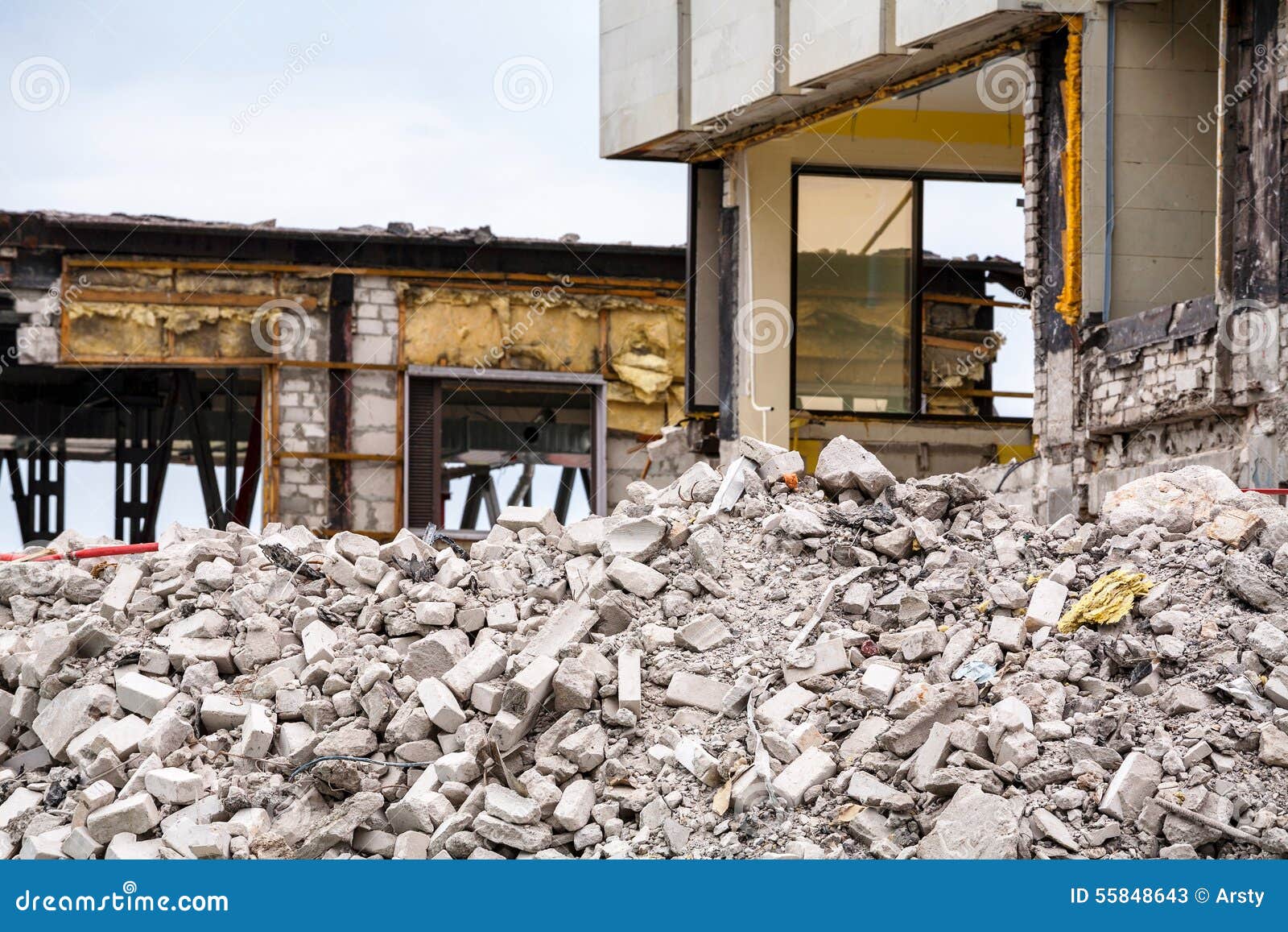 Demolished house stock image. Image of accident, industry - 55848643