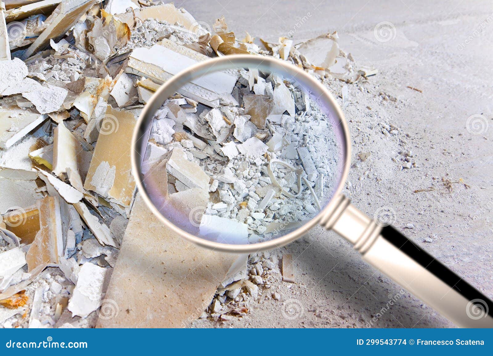 Demolished Plasterboard Wall, Made of Plaster and Cardboard, with ...