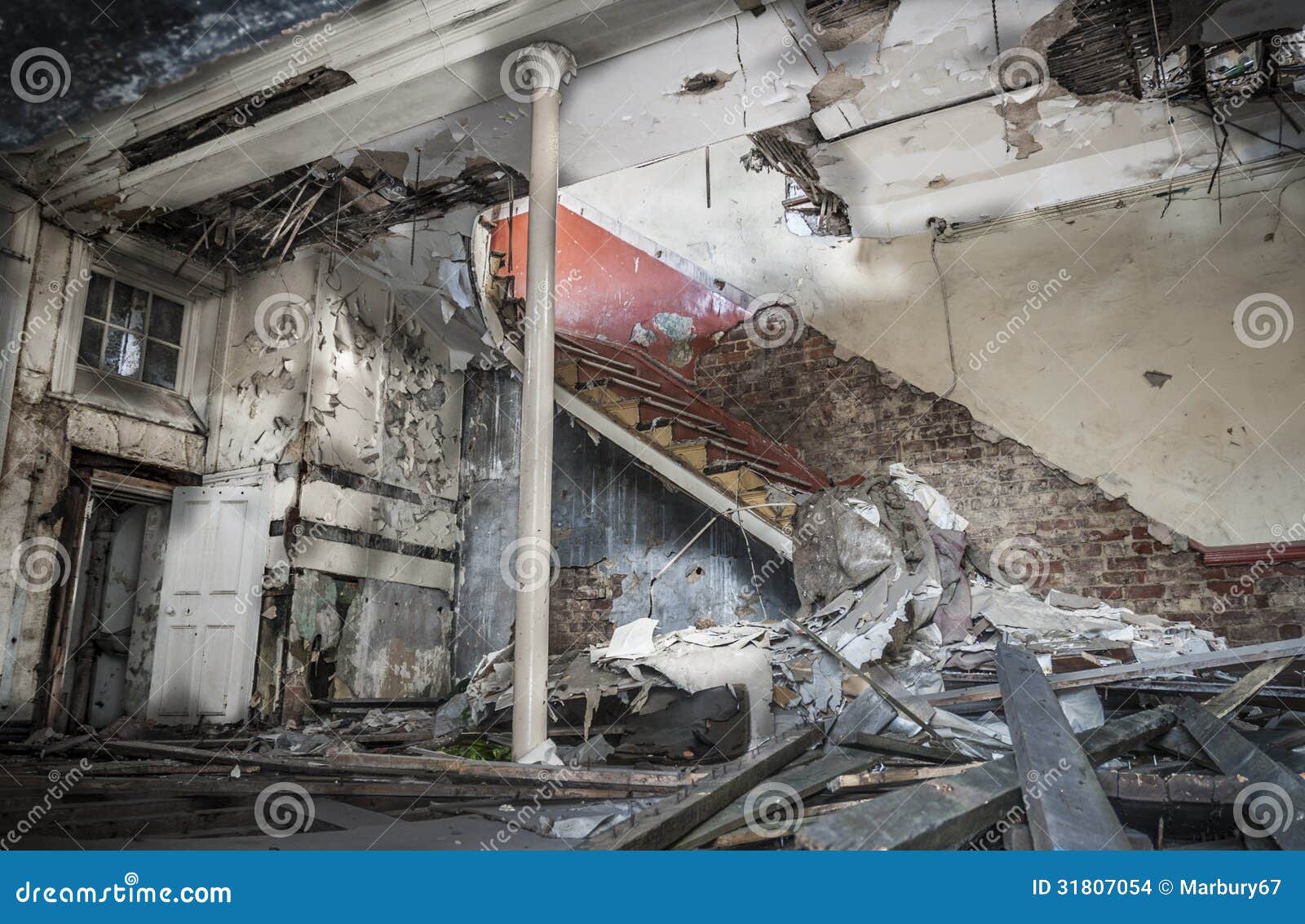 Demolished Room stock photo. Image of broken, grunge - 31807054