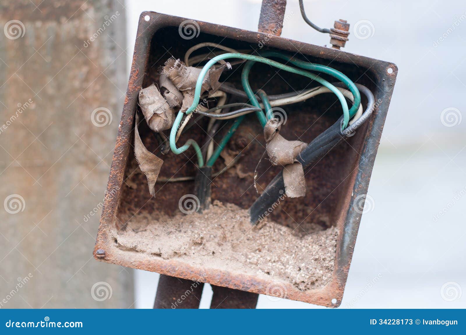 Demolished switchboard stock image. Image of push, electronic - 34228173