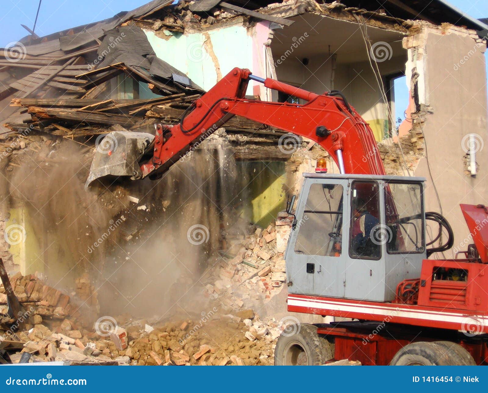 Demolition stock photo. Image of broken, damage, grungy - 1416454