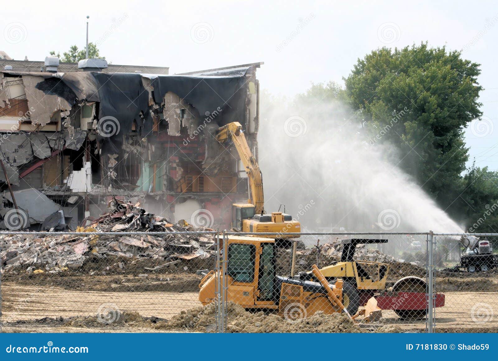 Demolition 2 stock photo. Image of water, roller, destruction - 7181830