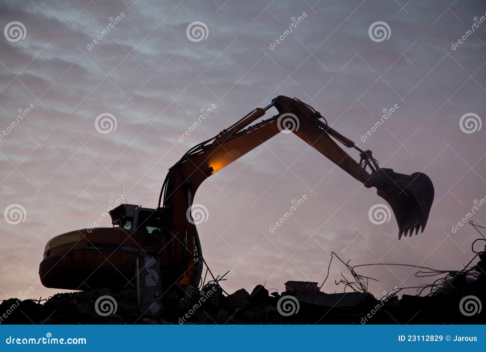 Demolition stock image. Image of kintyre, silhouette - 23112829