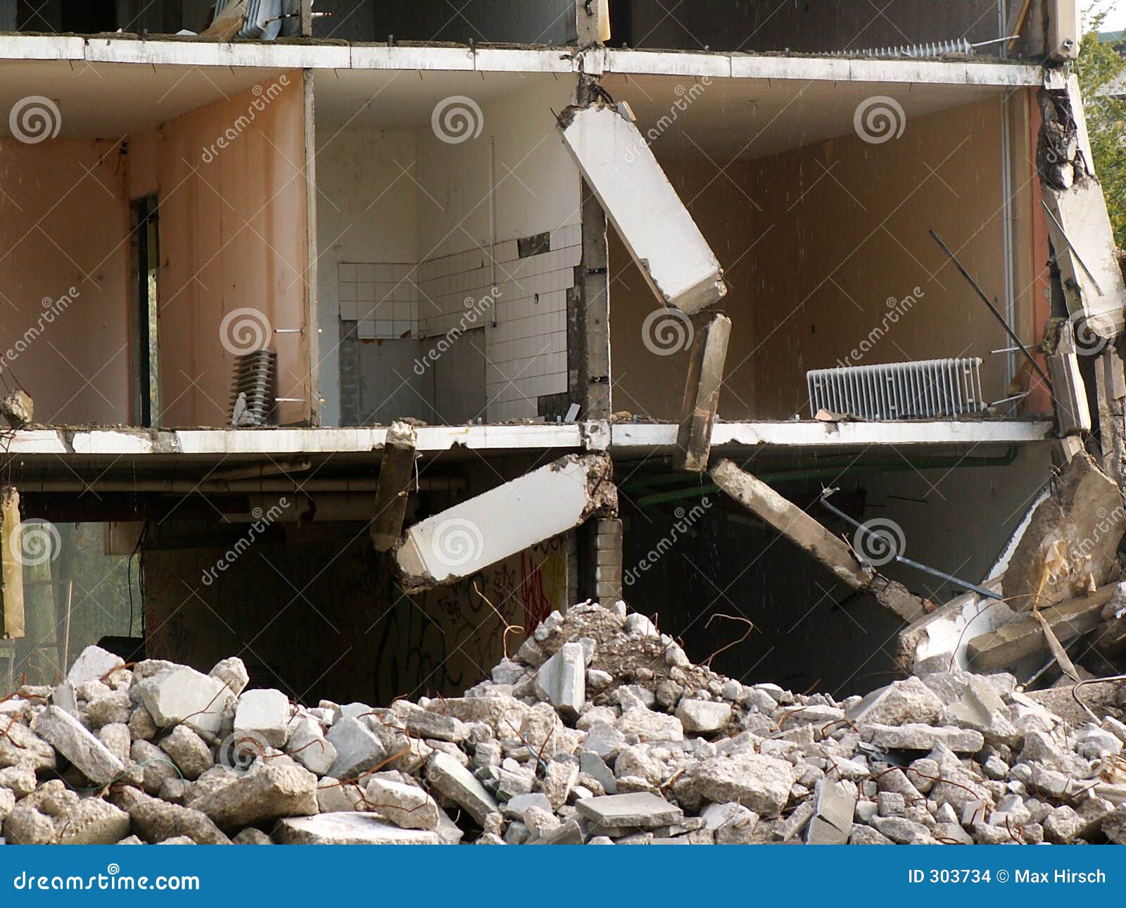 Demolition stock photo. Image of colors, structure, walls - 303734