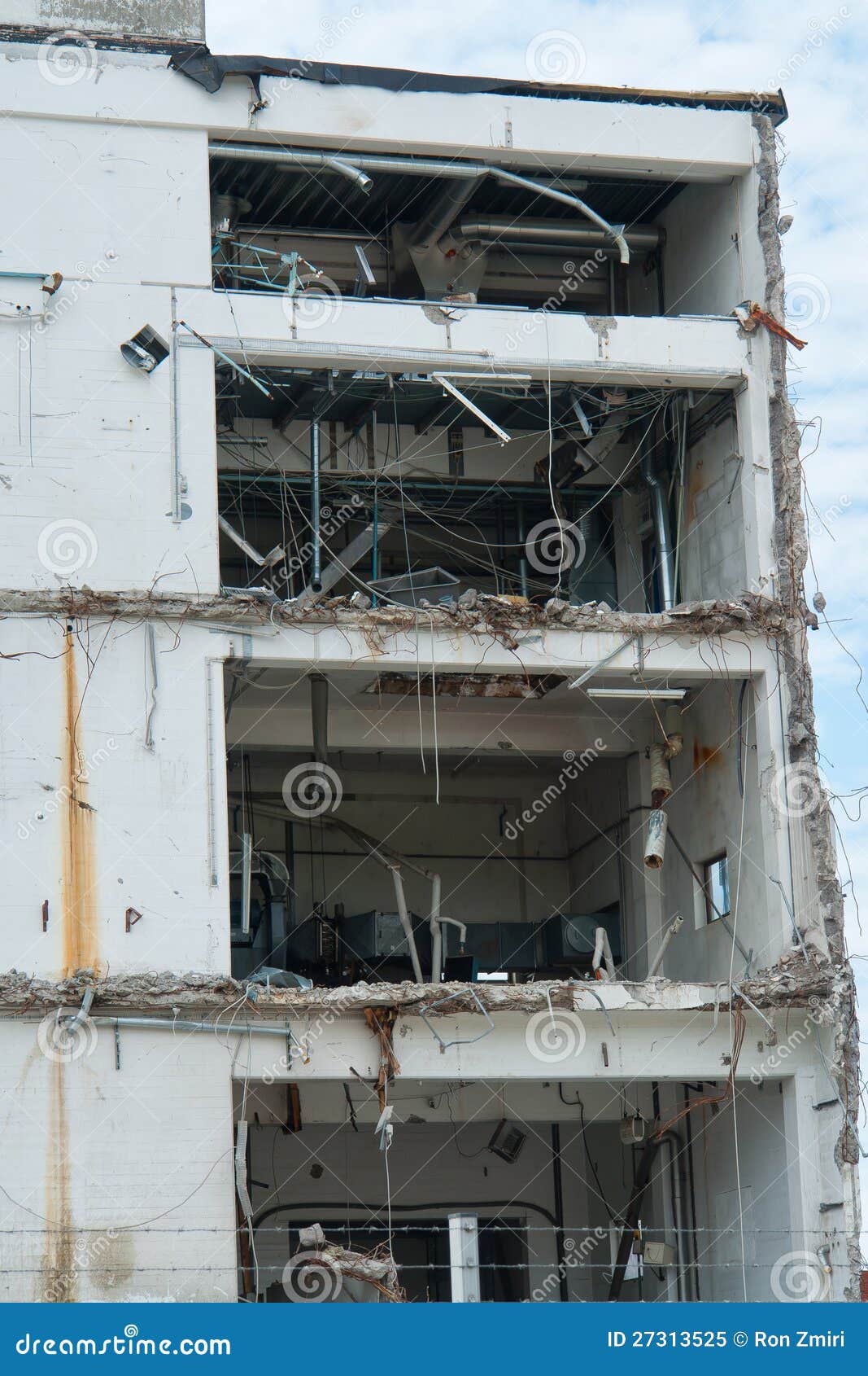 Demolition of a building stock image. Image of destruction - 27313525