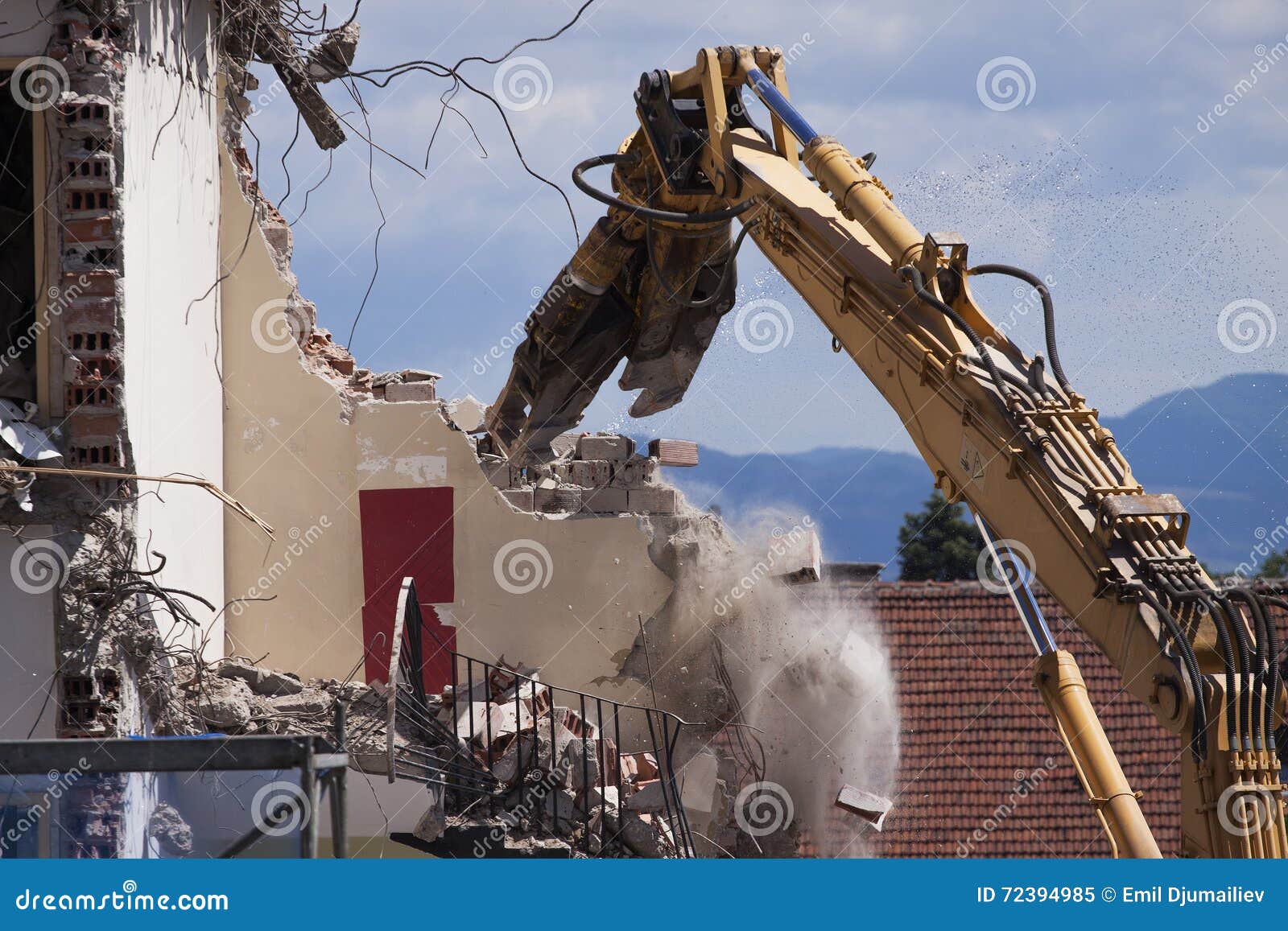 Demolition of building stock image. Image of ladle, concept - 72394985