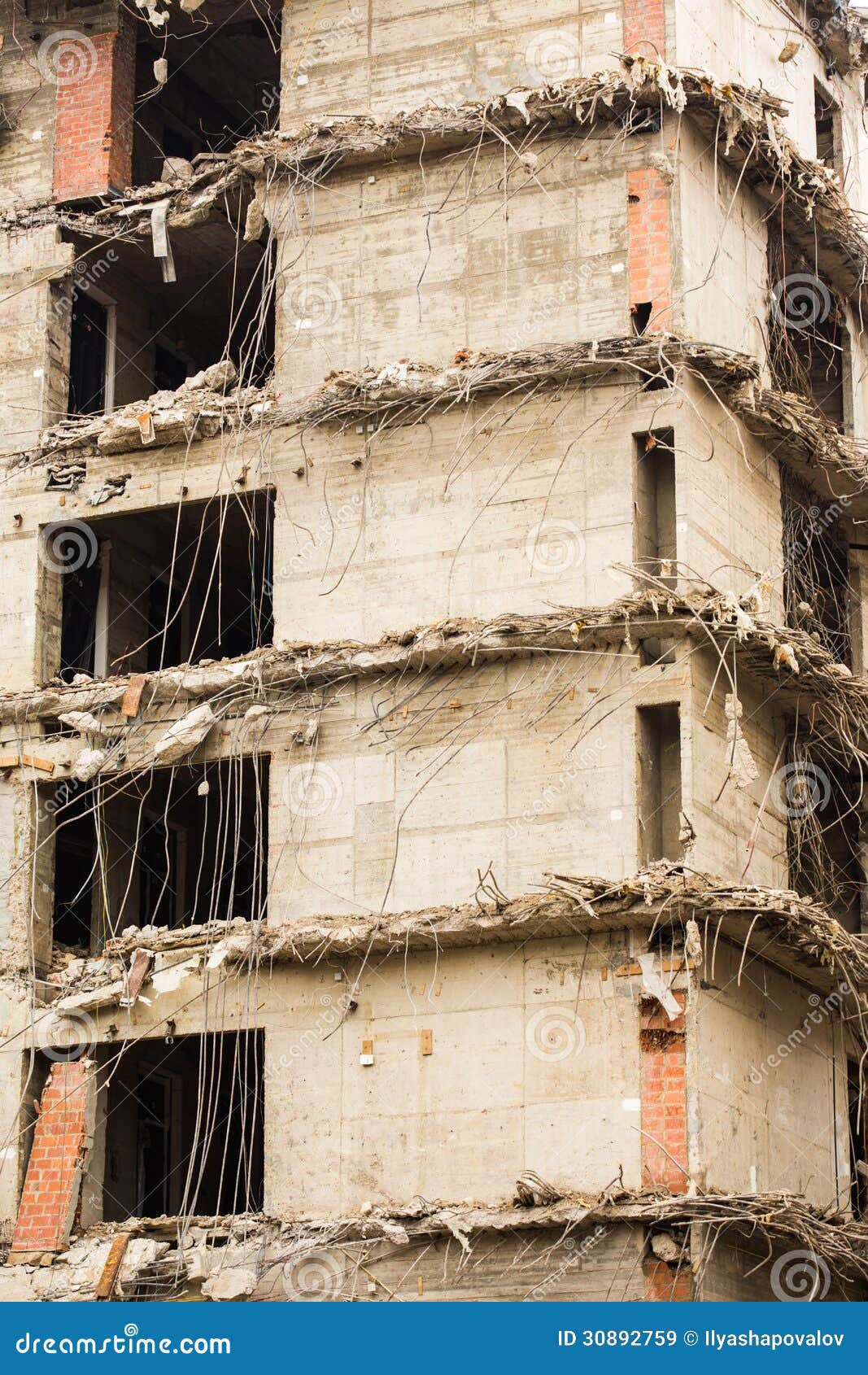 Demolition of a building stock image. Image of industry - 30892759