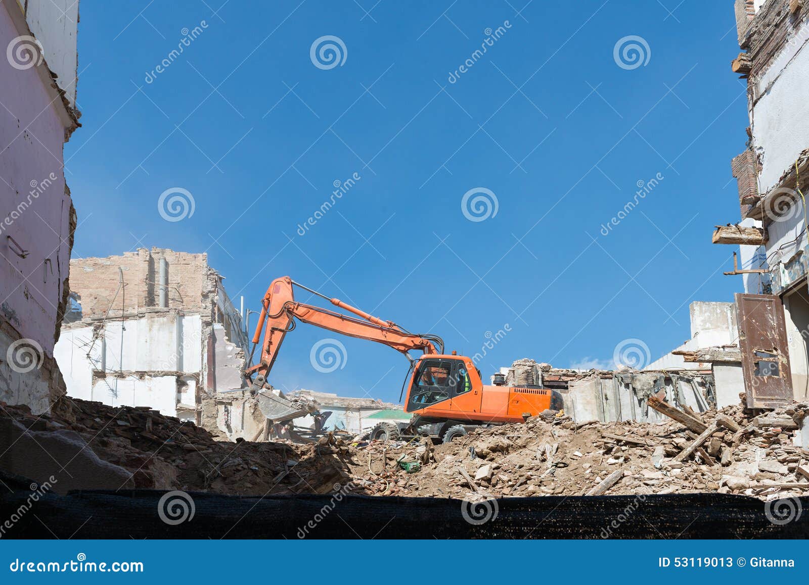Demolition of building stock image. Image of demolition - 53119013