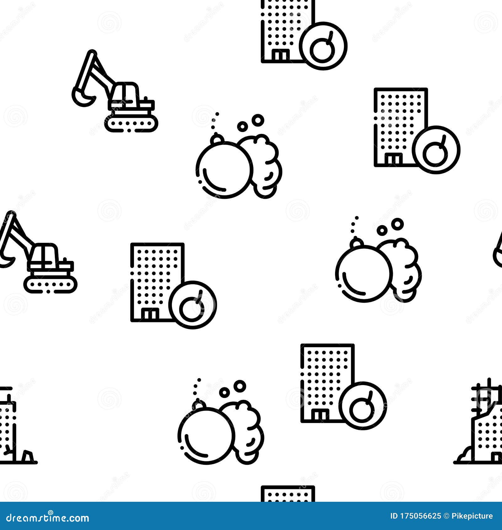 Demolition Building Vector Illustration | CartoonDealer.com #19891604