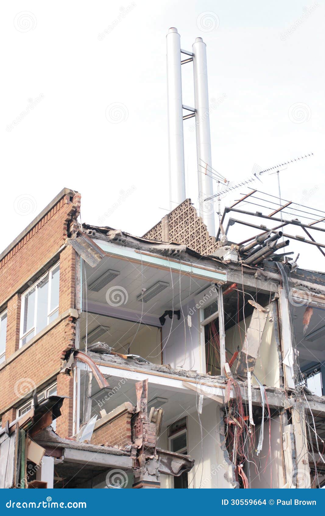 Demolition of Building stock photo. Image of accident - 30559664