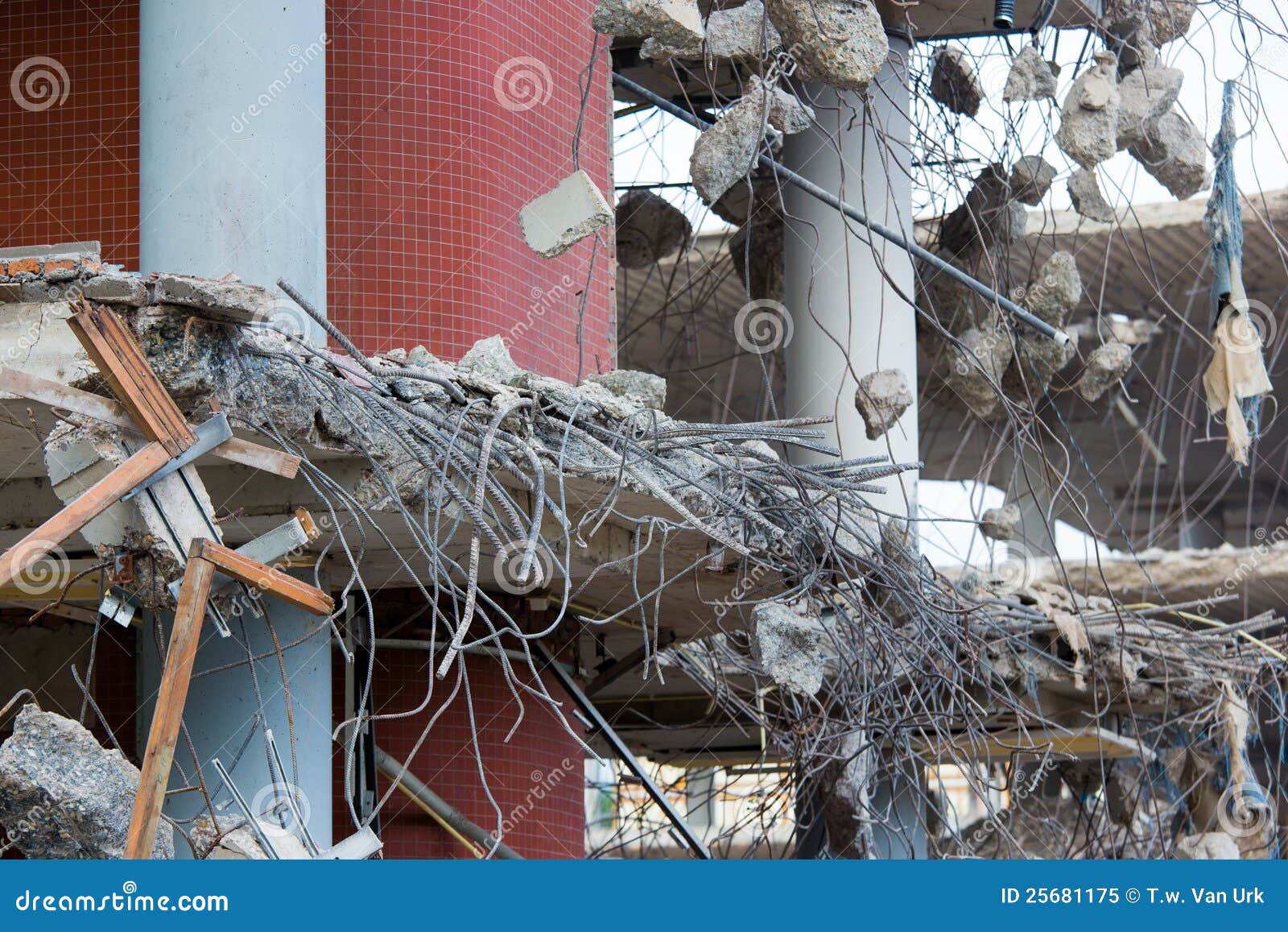 Demolition of a Concrete Building Stock Image - Image of abstract ...