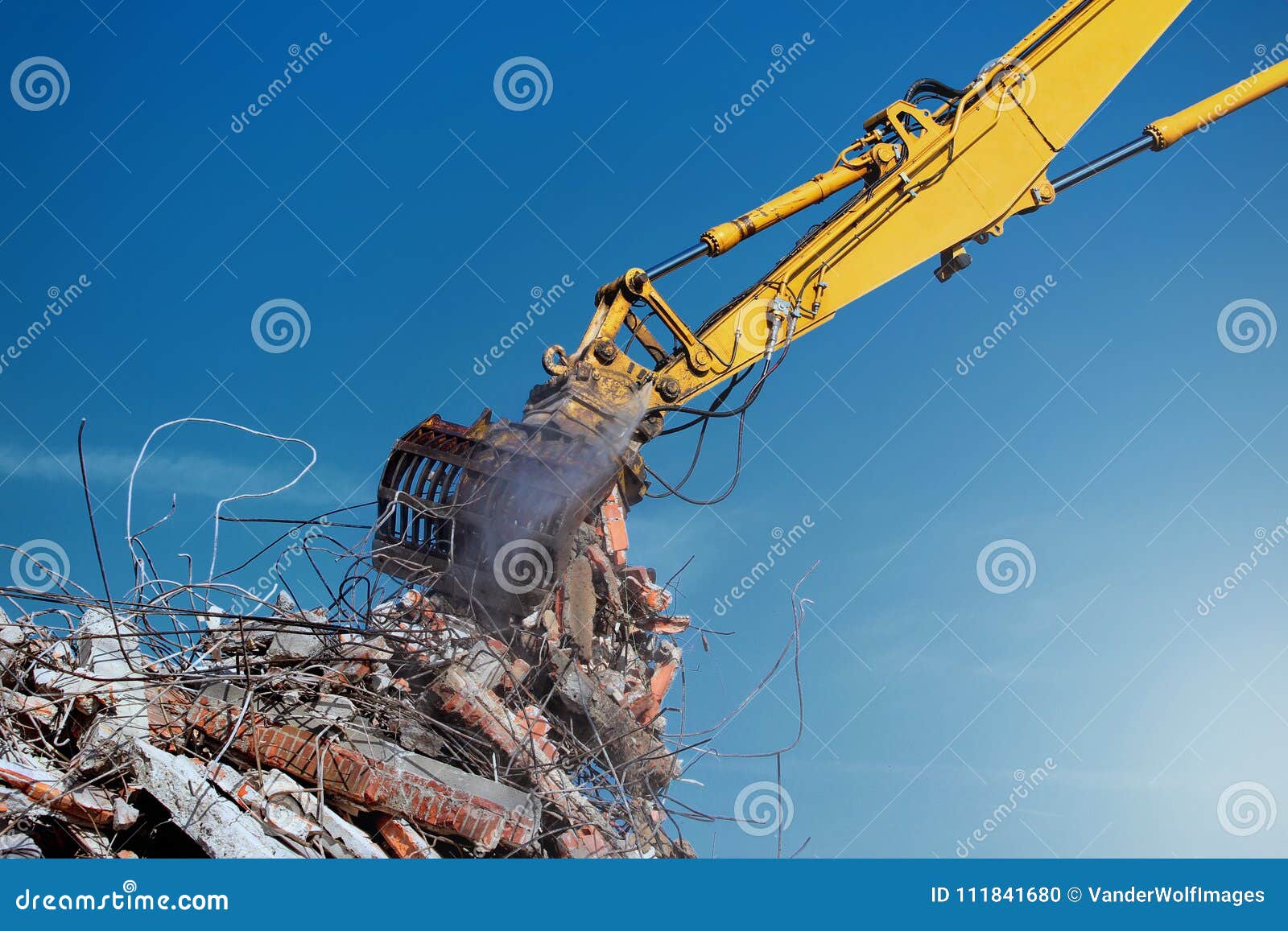 Demolition Crane Dismantling A Building Stock Image | CartoonDealer.com ...