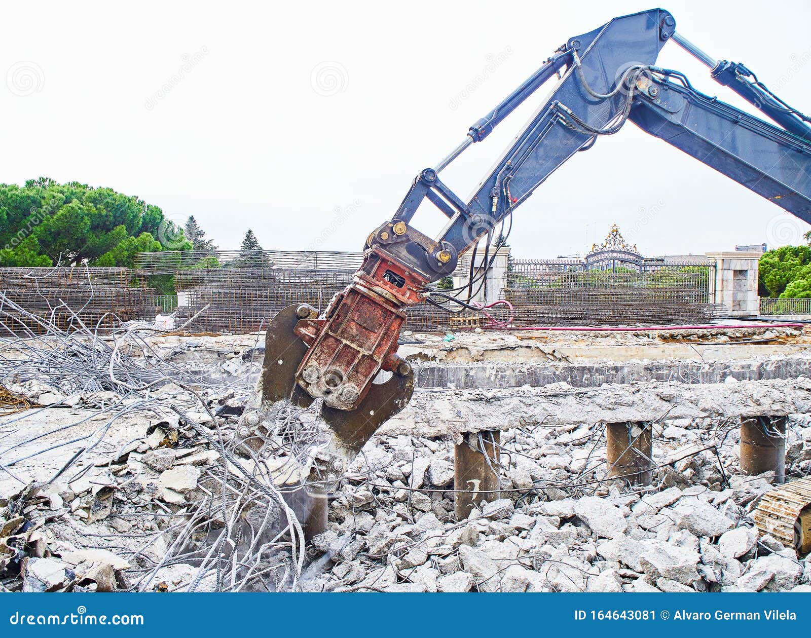 Demolition Crane Dismantling A Building Stock Image | CartoonDealer.com ...