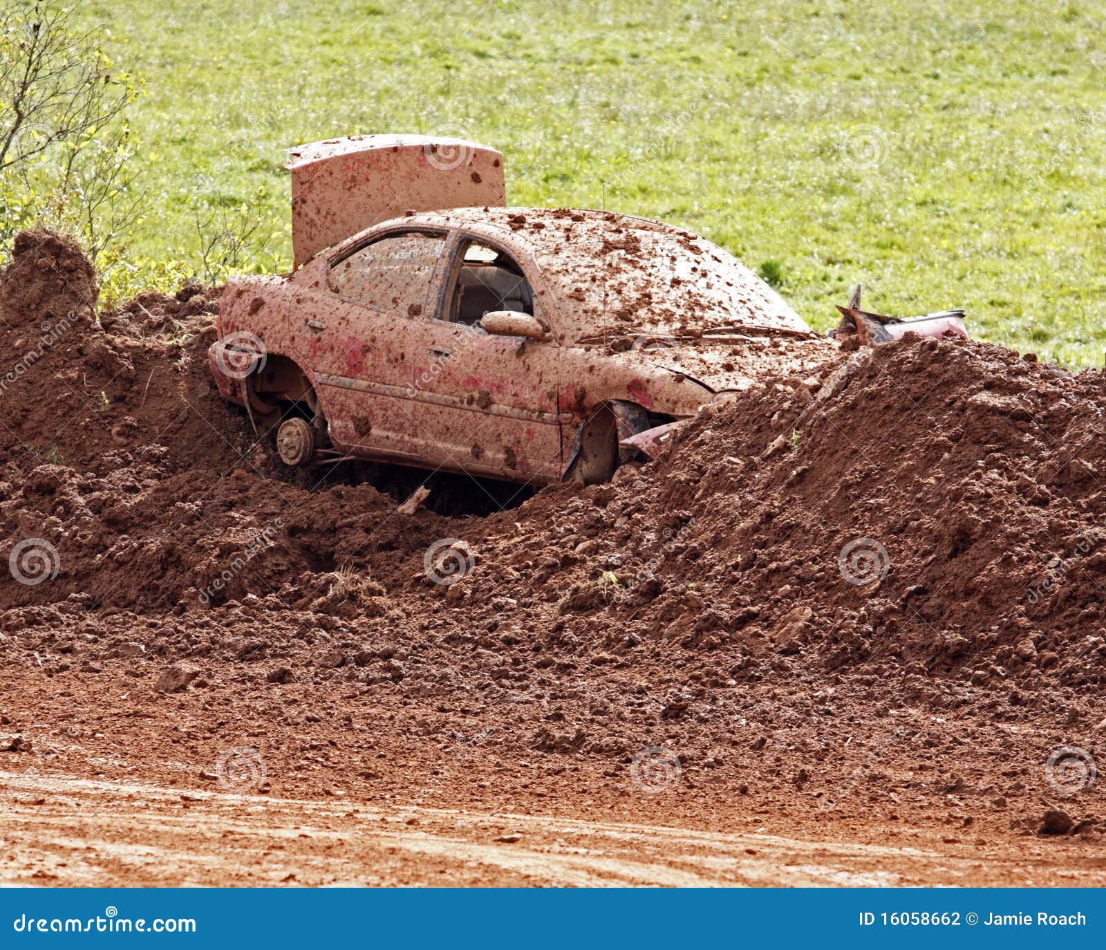 Demolition Derby Car Dirt Bank Editorial Photography - Image of derby ...