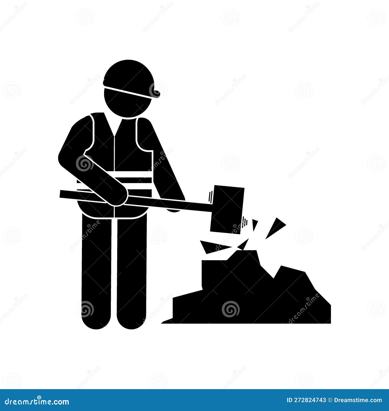 Demolition. Destruction. Demolishing. Demolishment.construction Worker ...