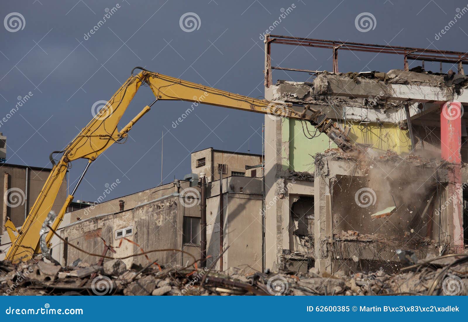 Demolition in detail stock image. Image of building, construction ...