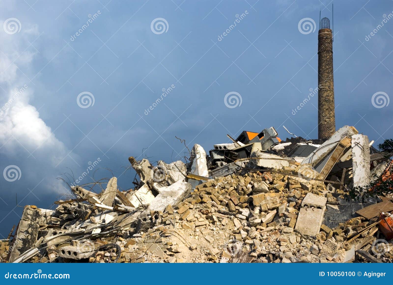 Demolition of factory stock photo. Image of scene, construction - 10050100