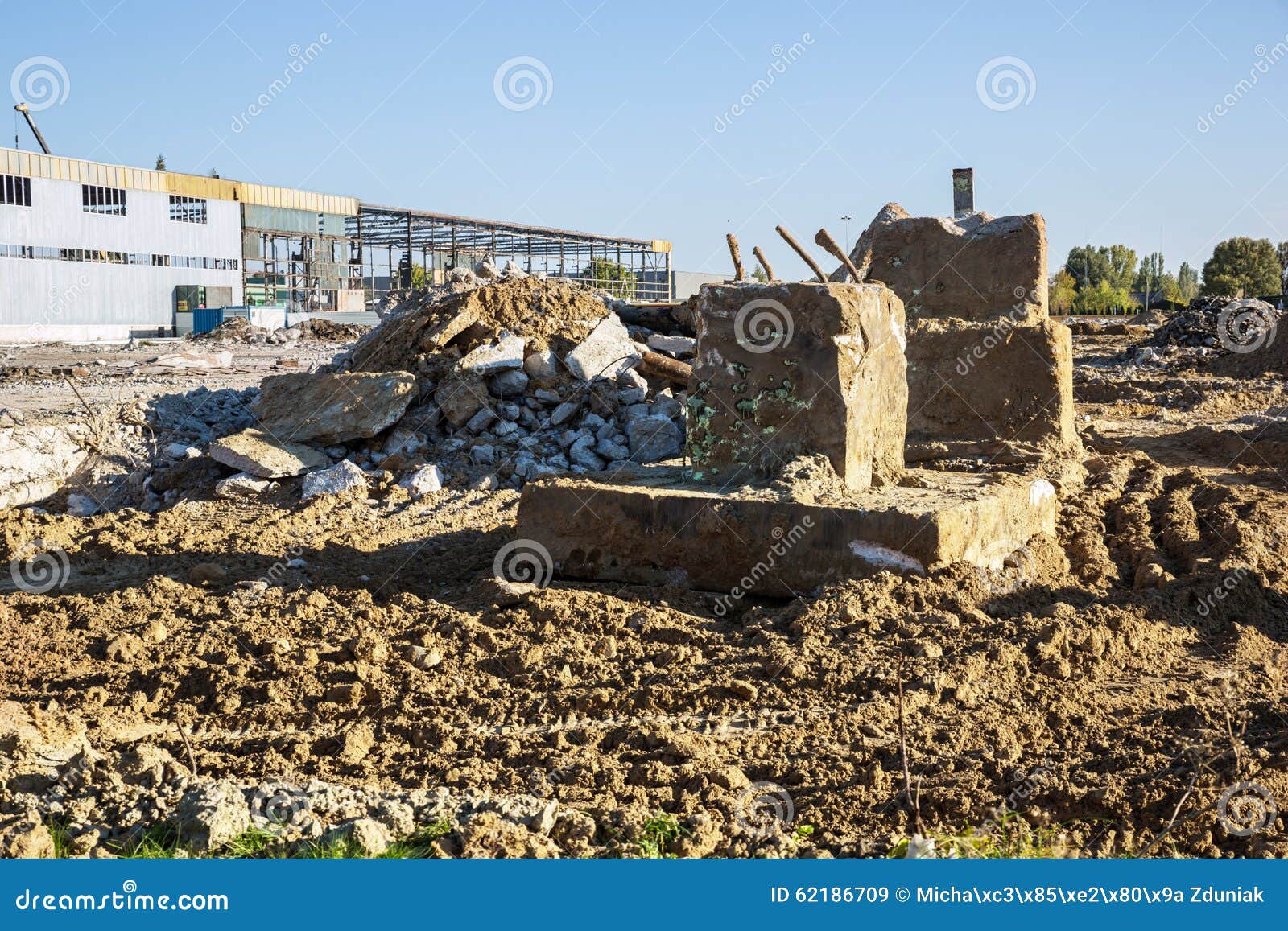 Demolition of a Factory Building Stock Image - Image of bomb ...