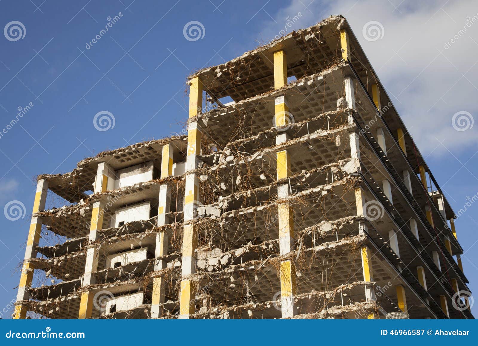 Demolition Going on in Large Building Stock Image - Image of debris ...