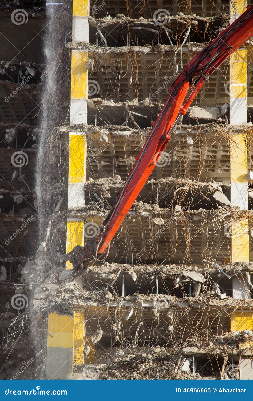 Demolition Going on in Large Building Stock Image - Image of demolished ...