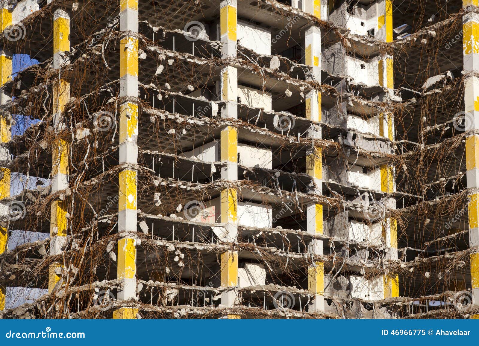 Demolition Going on in Large Building Stock Image - Image of ...