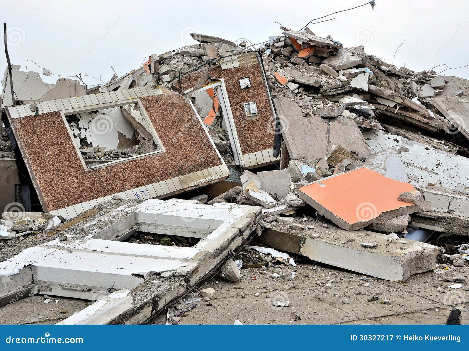 Demolition of a house stock image. Image of city, town - 30327217