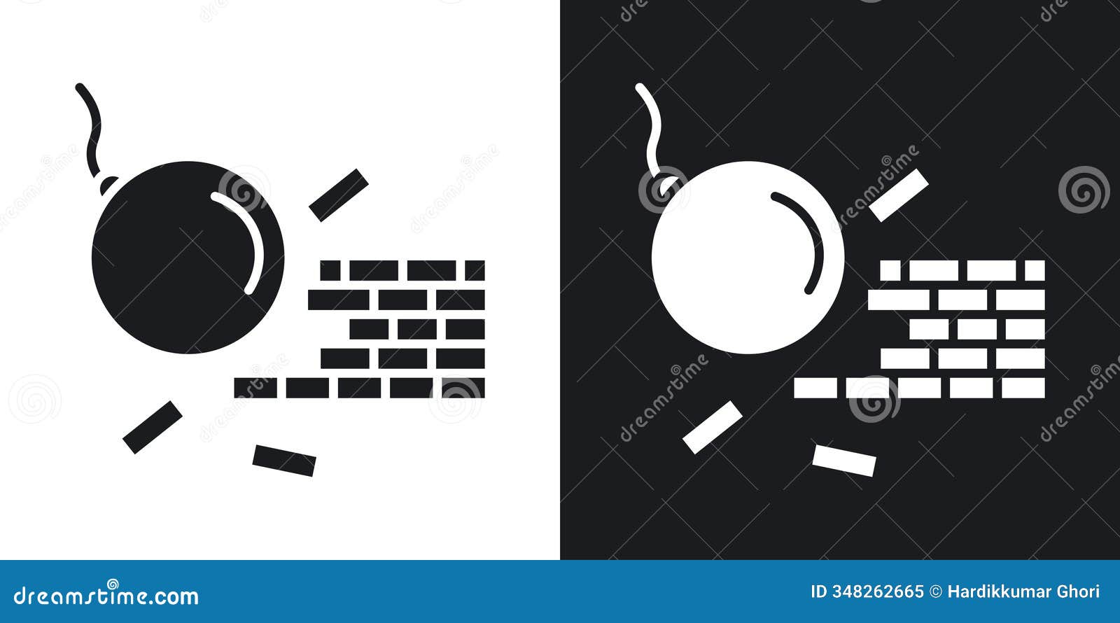 Demolition icon vector stock vector. Illustration of vector - 348262665