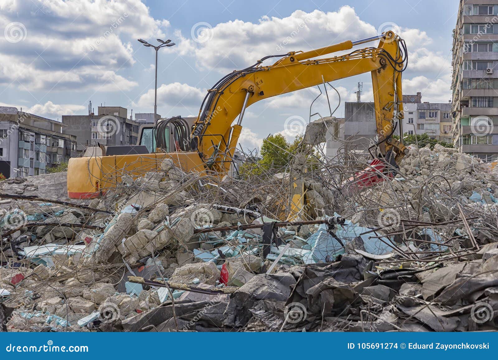 Demolition machine stock photo. Image of bulldozer, heavy - 105691274