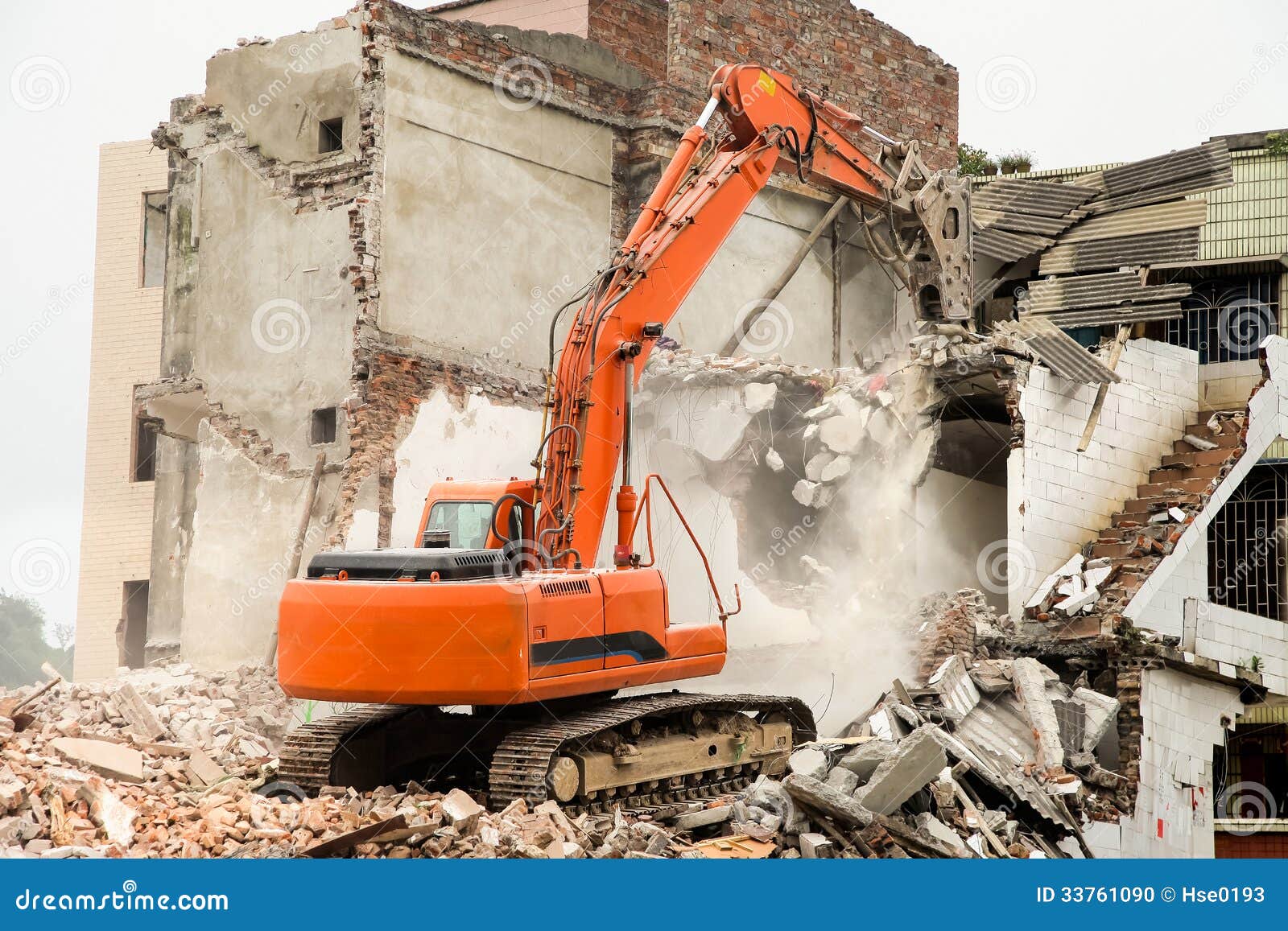 Demolition stock photo. Image of machinery, equipment - 33761090
