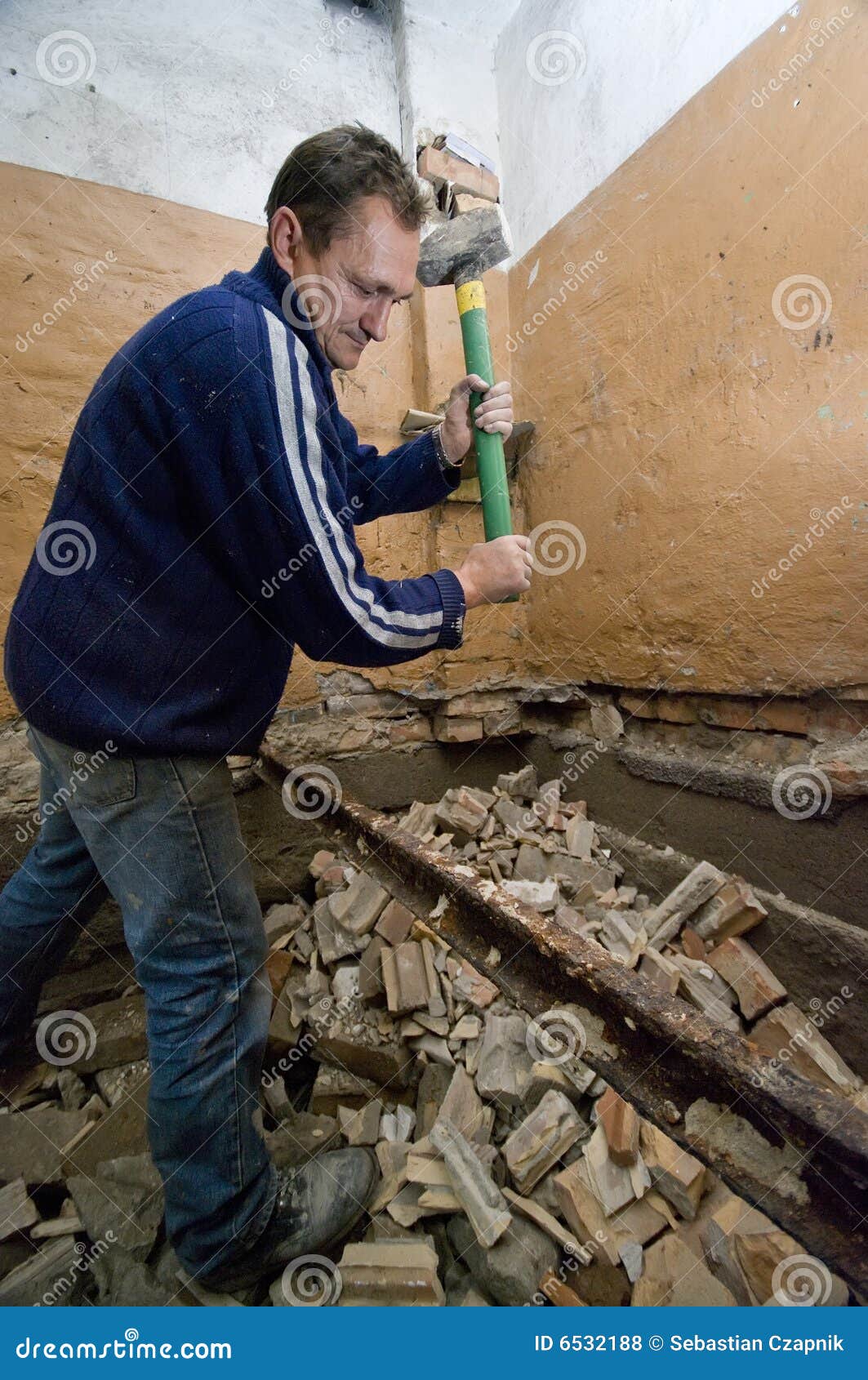 Demolition man stock photo. Image of foundations, demolishing - 6532188