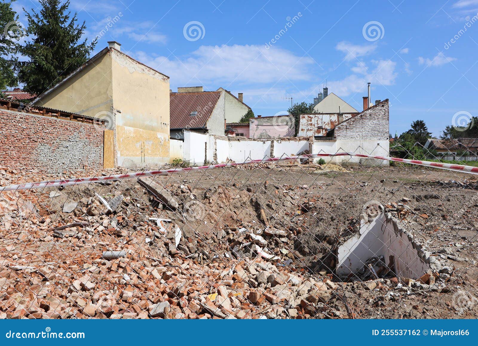 Demolition of an Old Brick House Stock Photo - Image of site, industry ...