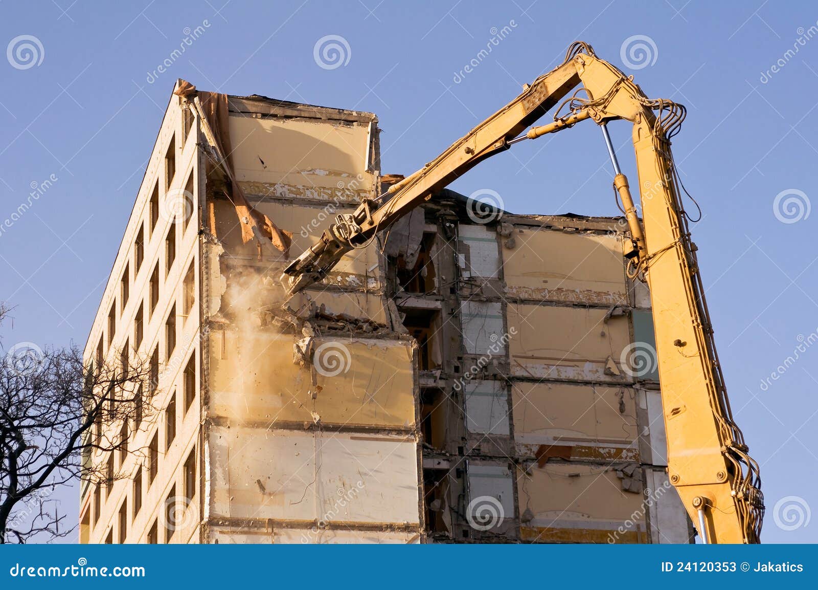 Demolition of an Old Building Stock Image - Image of industry, ruin ...