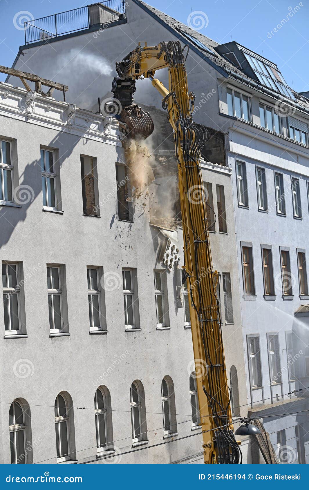 Demolition of an Old Building Construction Site Stock Photo - Image of ...