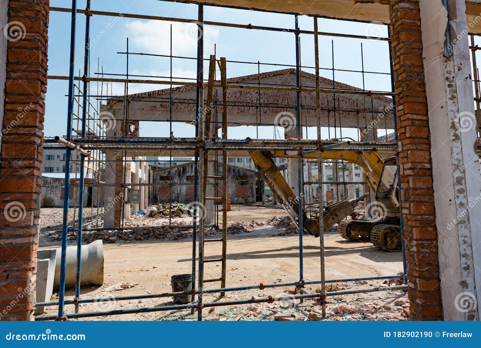 Demolition of Old Buildings Stock Photo - Image of destroyed, estate ...