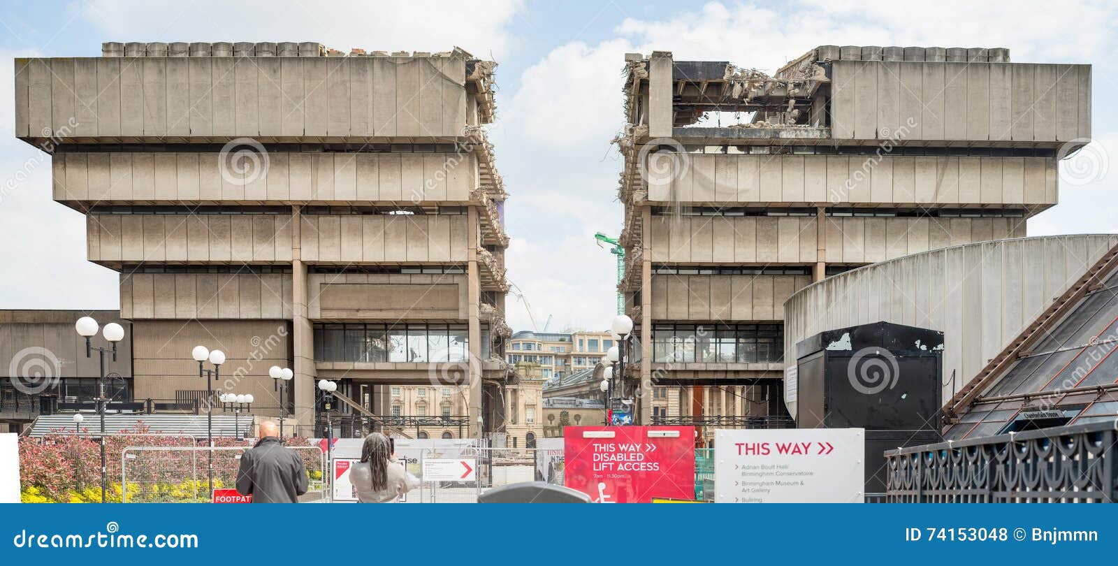The Demolition of the Old Library, Birmingham, England. Stock Photo ...