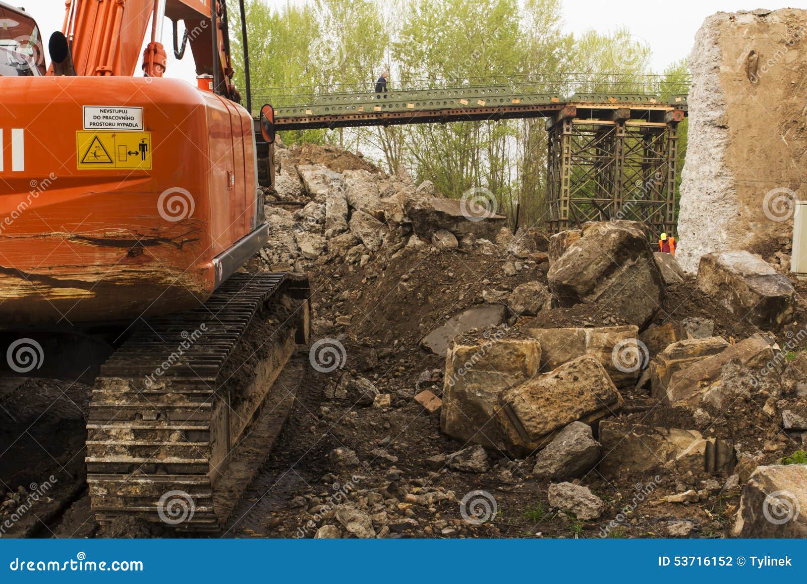 Demolition editorial photography. Image of excavator - 53716152