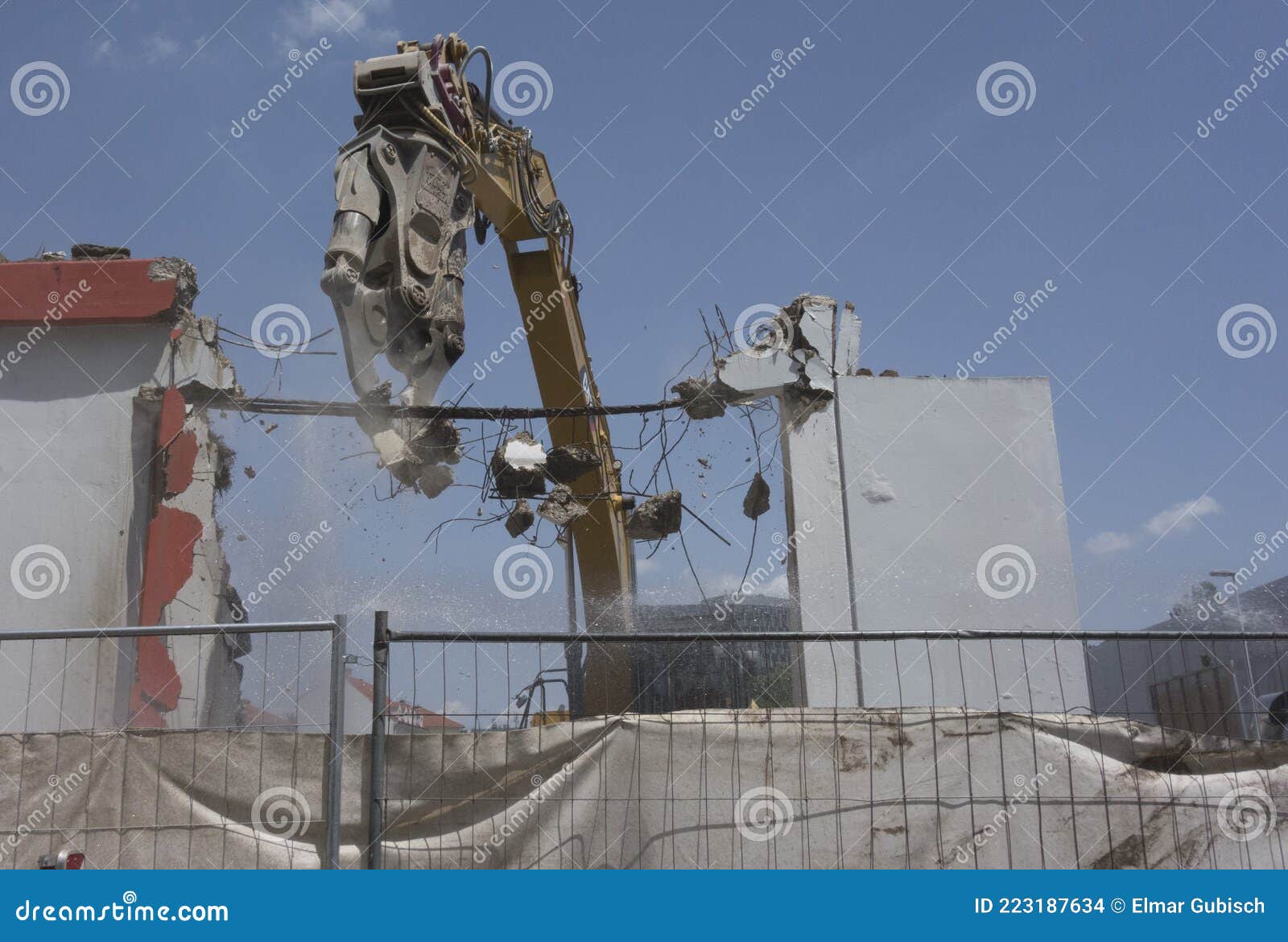Demolition and Renovation Works in Construction Stock Photo - Image of ...