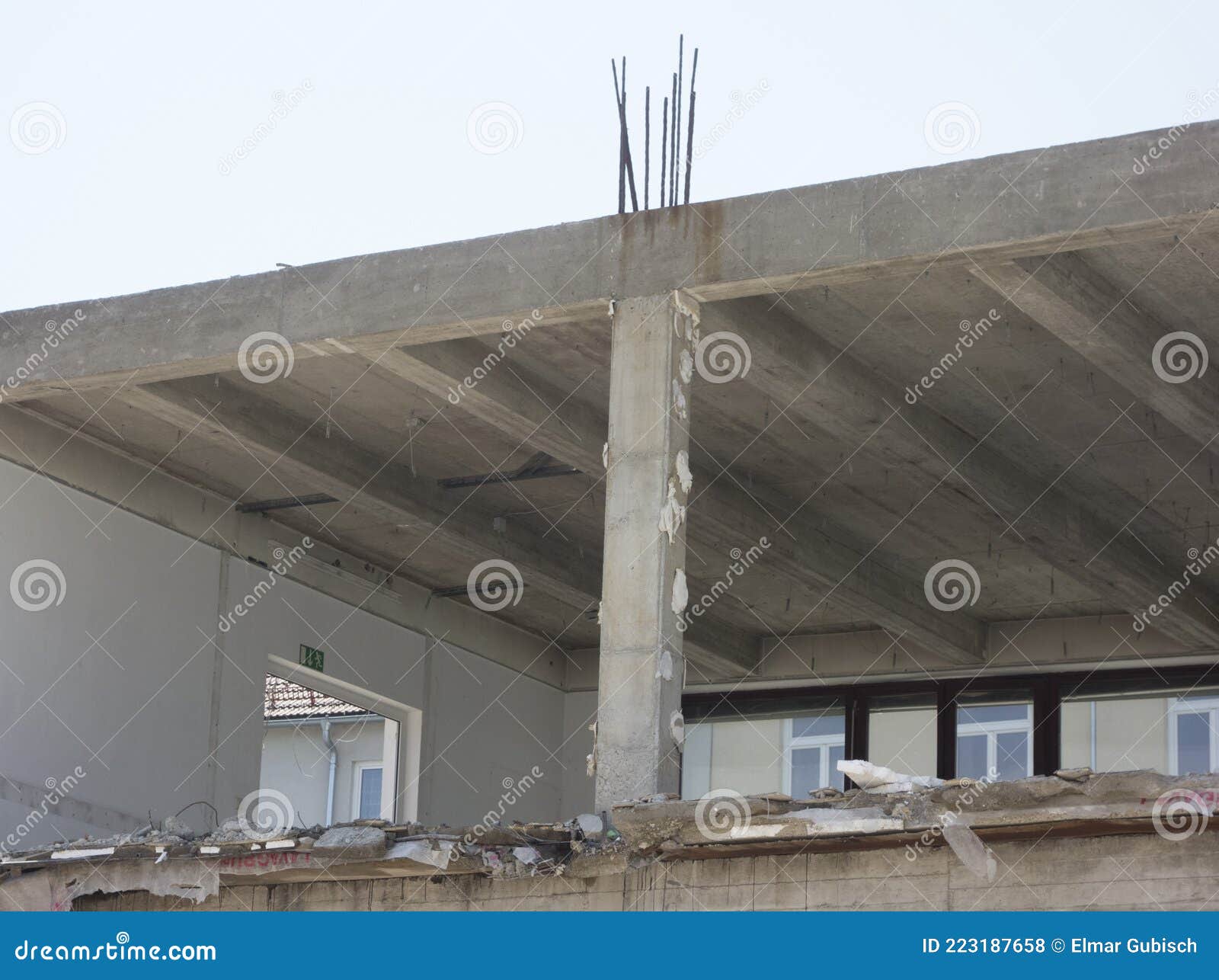 Demolition and Renovation Works in Construction Stock Photo - Image of ...