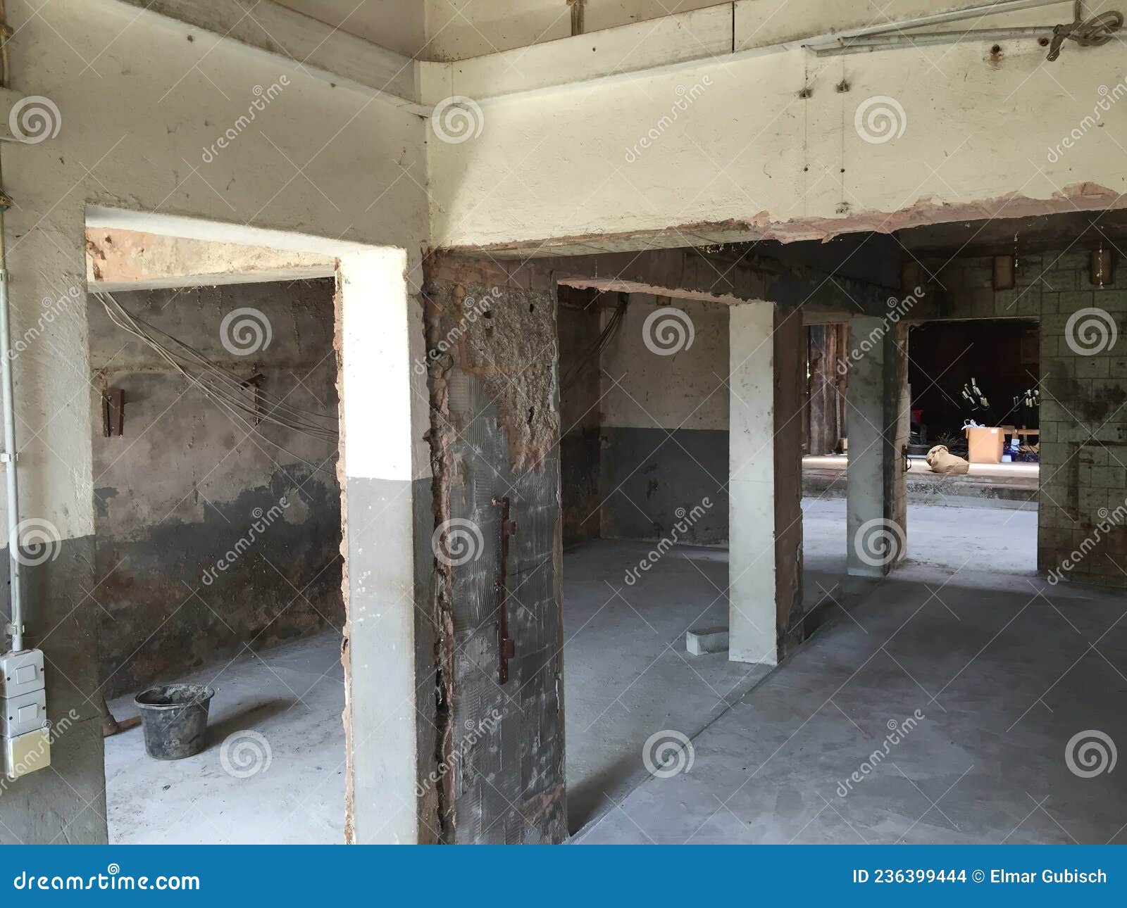 Demolition and Renovation Works in Construction Stock Photo - Image of ...