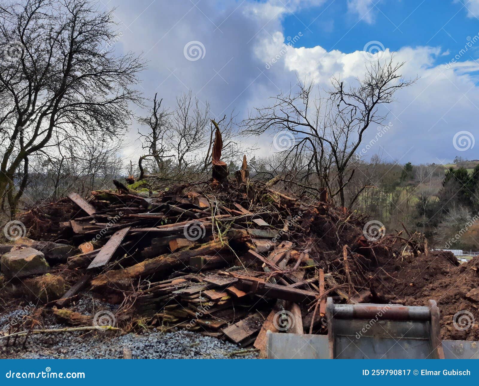 Demolition and Renovation Works in Construction Stock Image - Image of ...
