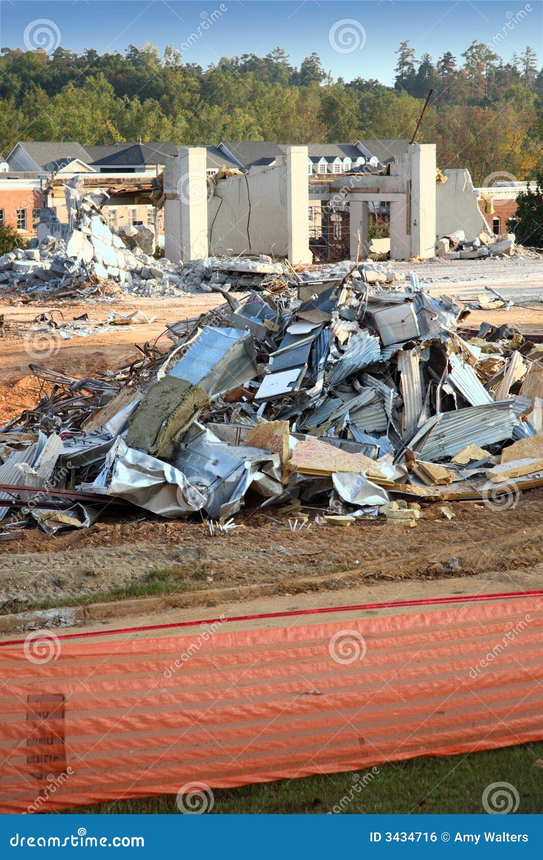 Demolition rubble stock photo. Image of stone, trashed - 3434716